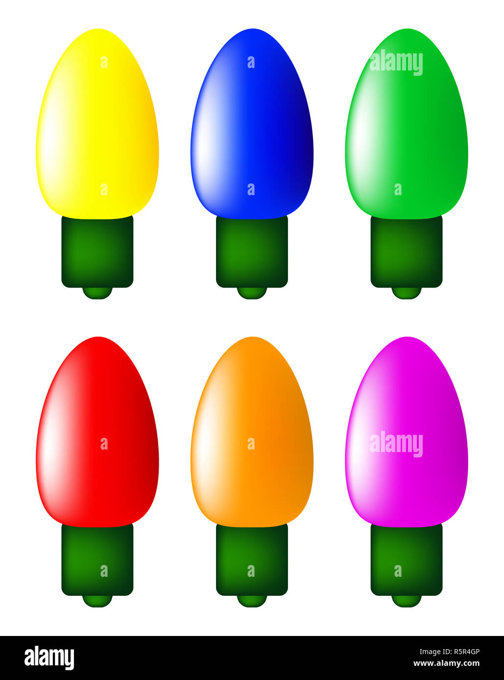 Christmas light bulb vector symbol set, icon design. Winter ...