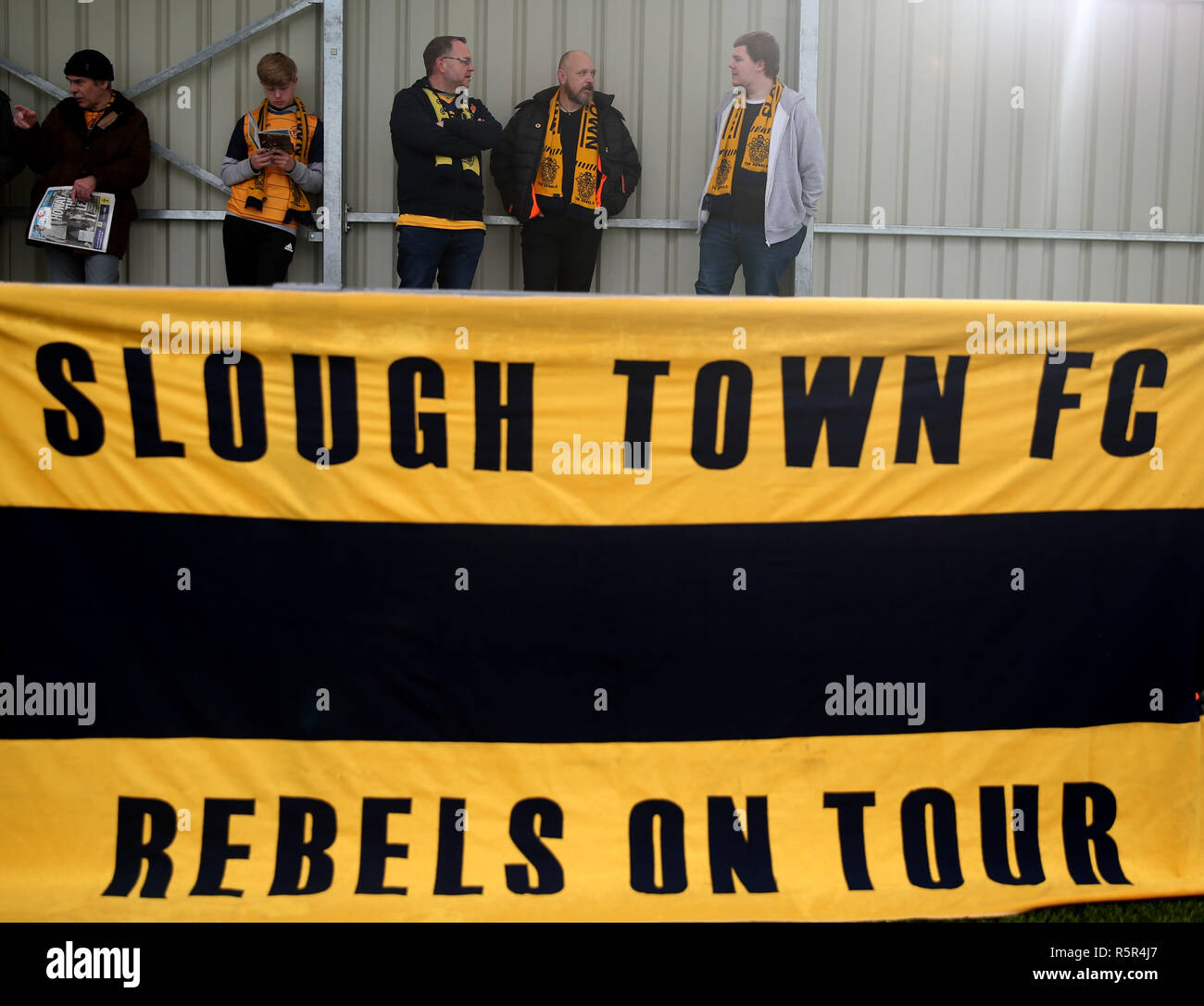 Slough Town fans before the Emirates FA Cup, Second Round match at ...