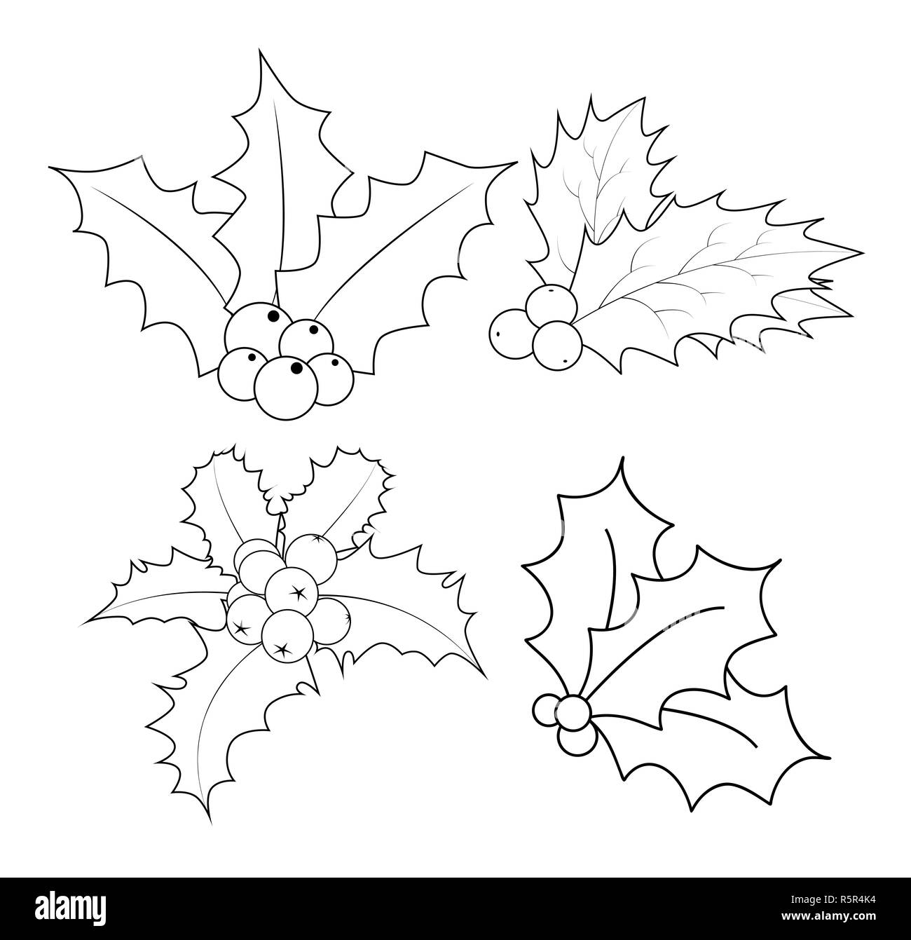 December Holiday Clip Art Black And White