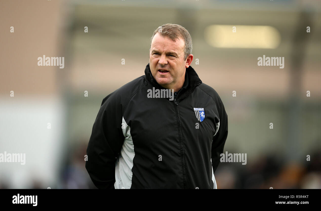 Gillingham manager Steve Lovell before the Emirates FA Cup, Second ...
