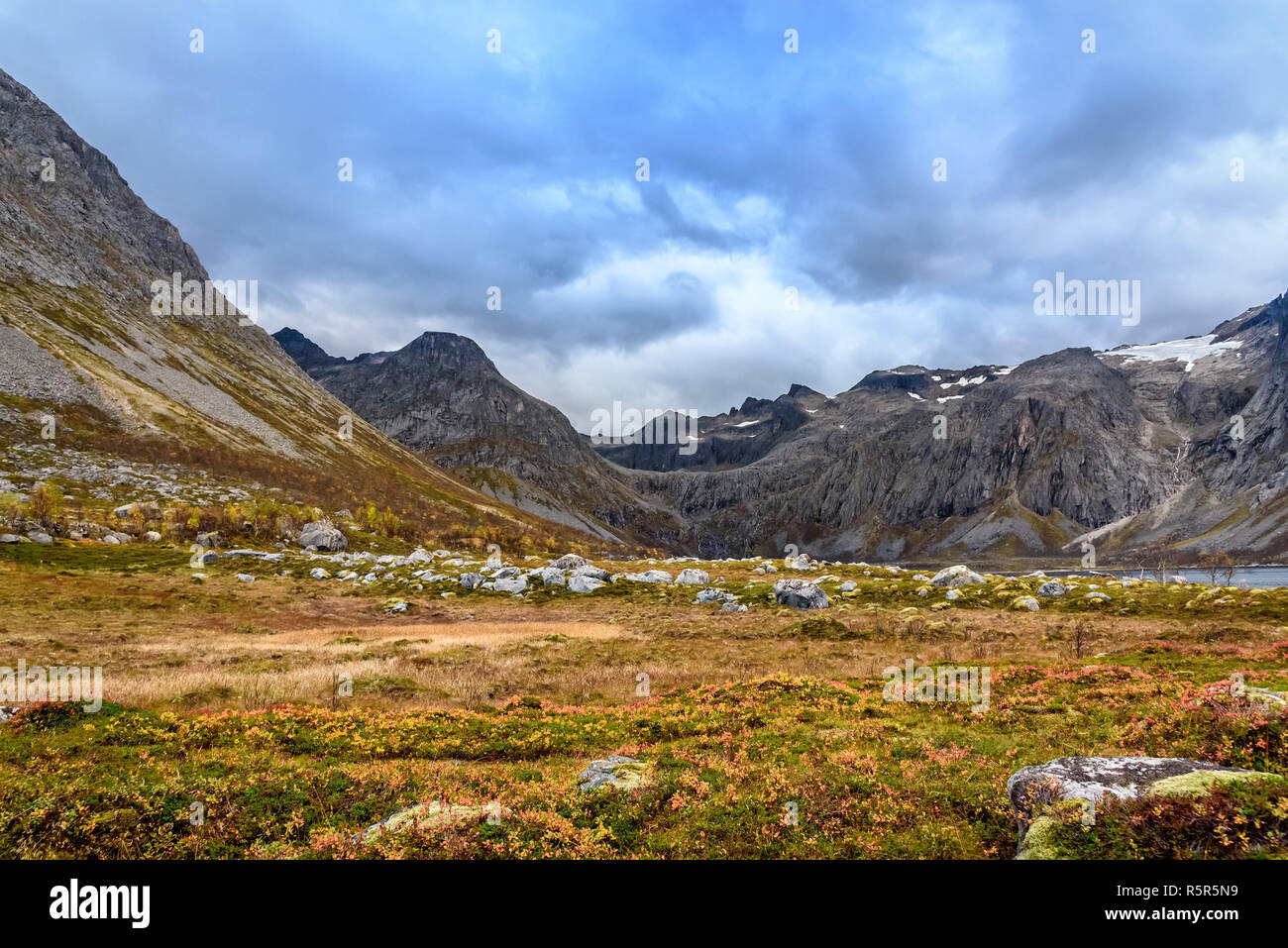 Beautiful mountain range landscape, Tromso, Norway Stock Photo - Alamy