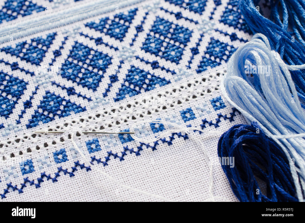 Blue crochet threads hi-res stock photography and images - Alamy