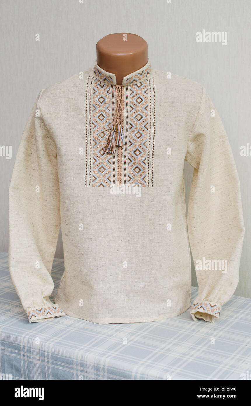 Slavic tradicional embroidered shirt Stock Photo - Alamy