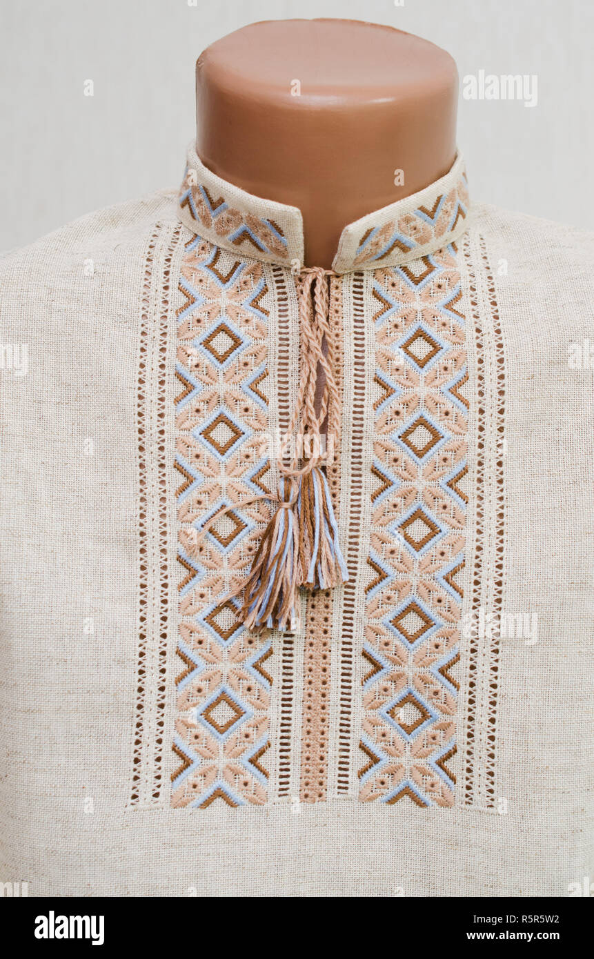 Slavic tradicional embroidered shirt Stock Photo - Alamy