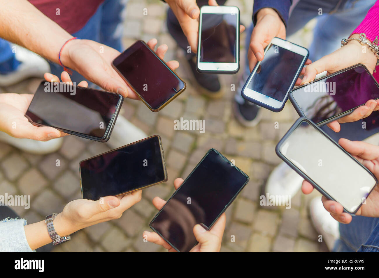 Bottom view hands hi-res stock photography and images - Alamy