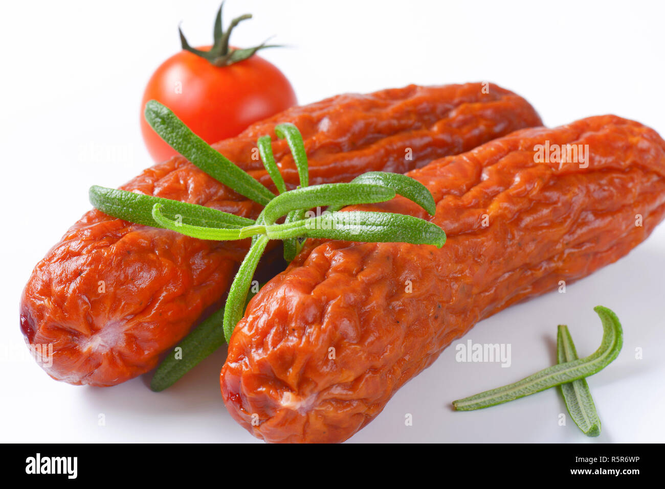 small Kielbasa sausages Stock Photo - Alamy