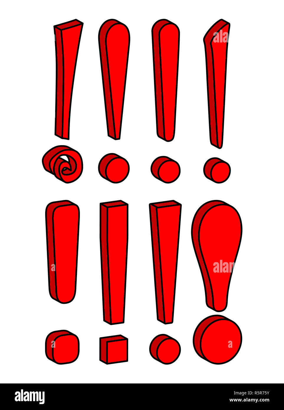 Exclamation mark cartoon vector hi-res stock photography and images - Alamy