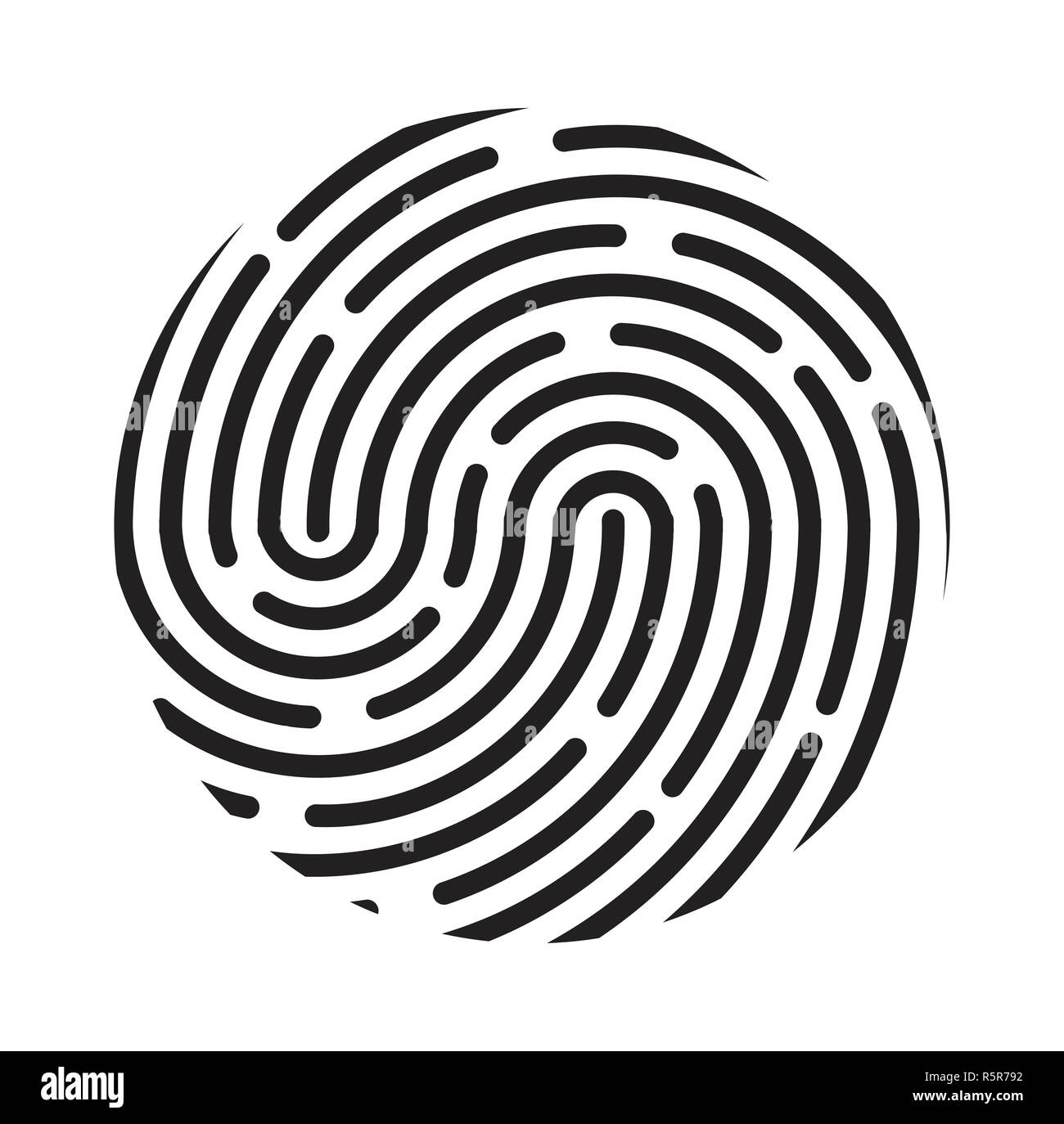fingerprint logo vector symbol icon design Stock Photo - Alamy