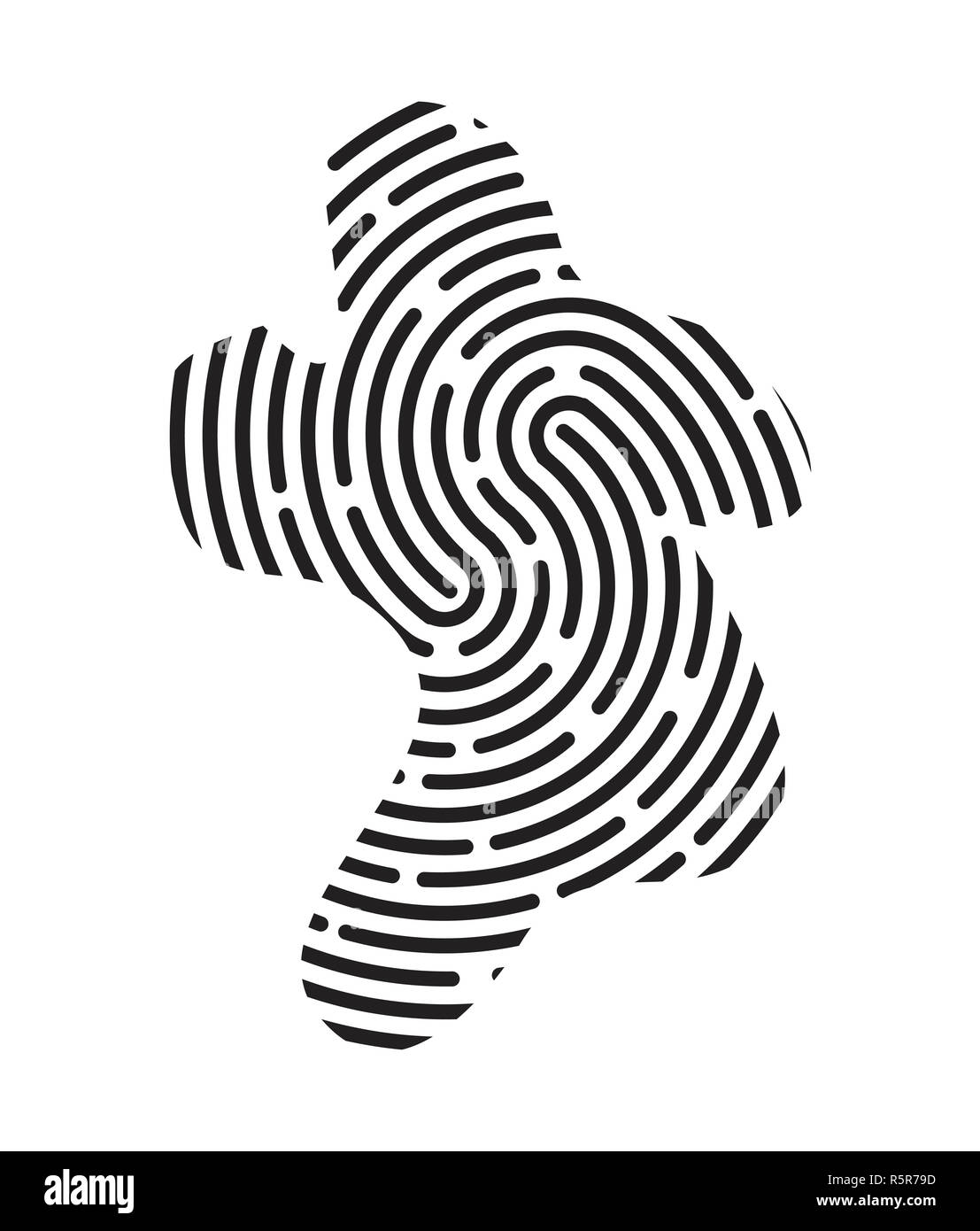 Fingerprint identification app scanner Black and White Stock Photos ...