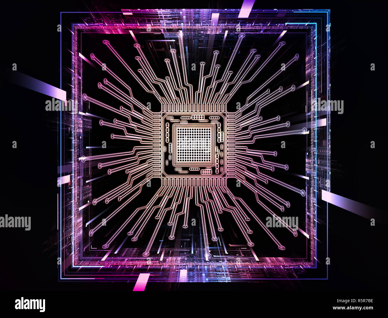 Inner Life of Digital Processor Stock Photo - Alamy
