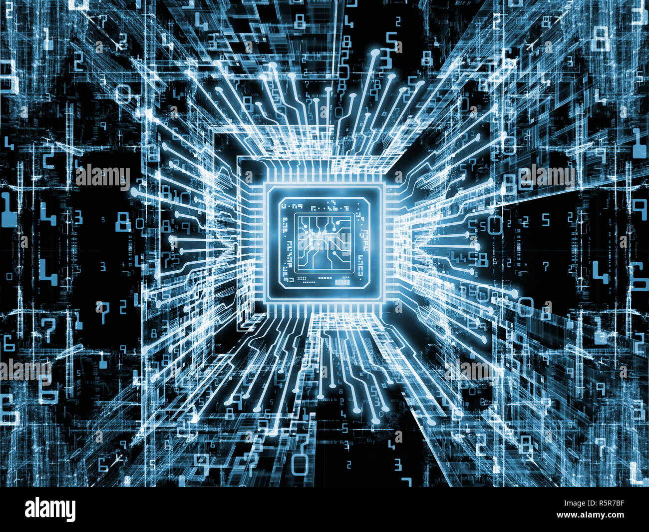 Perspectives of Digital Processor Stock Photo - Alamy