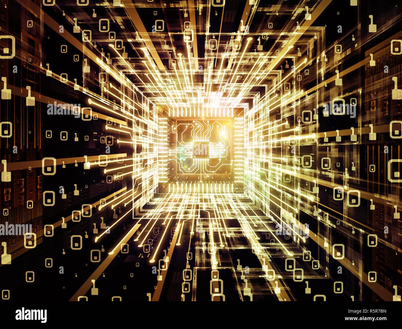 Inner Life of Digital Processor Stock Photo - Alamy