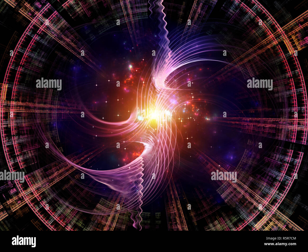 Virtual Radial Fractal Texture Stock Photo - Alamy