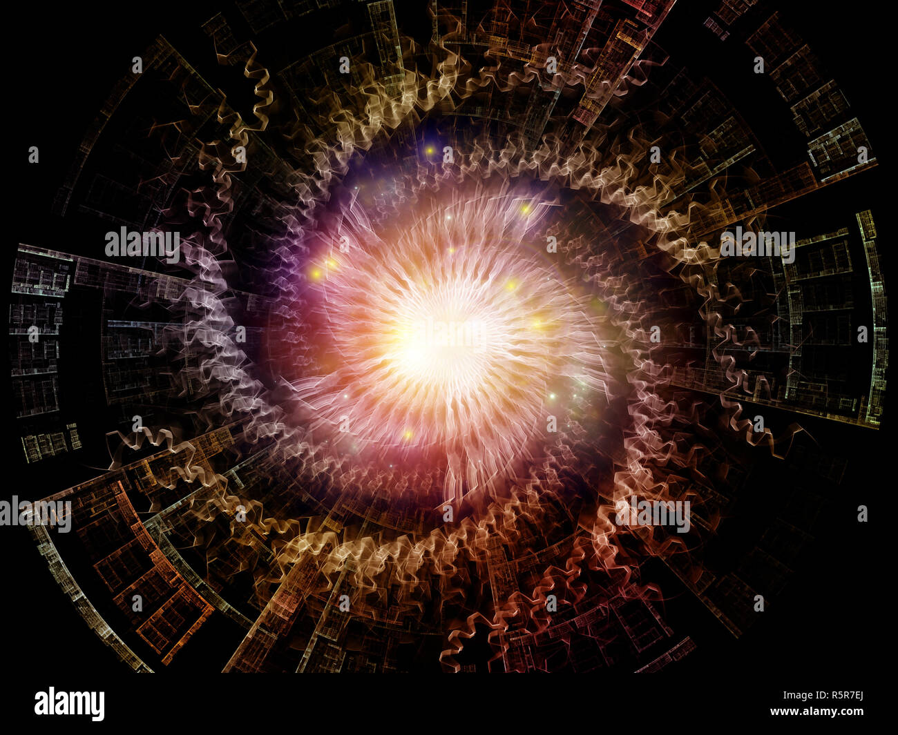 Processing Radial Fractal Texture Stock Photo - Alamy