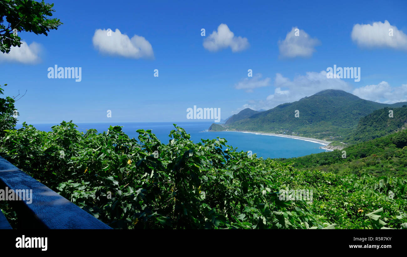 beautiful mountain sea beach landscape, Taiwan Stock Photo - Alamy