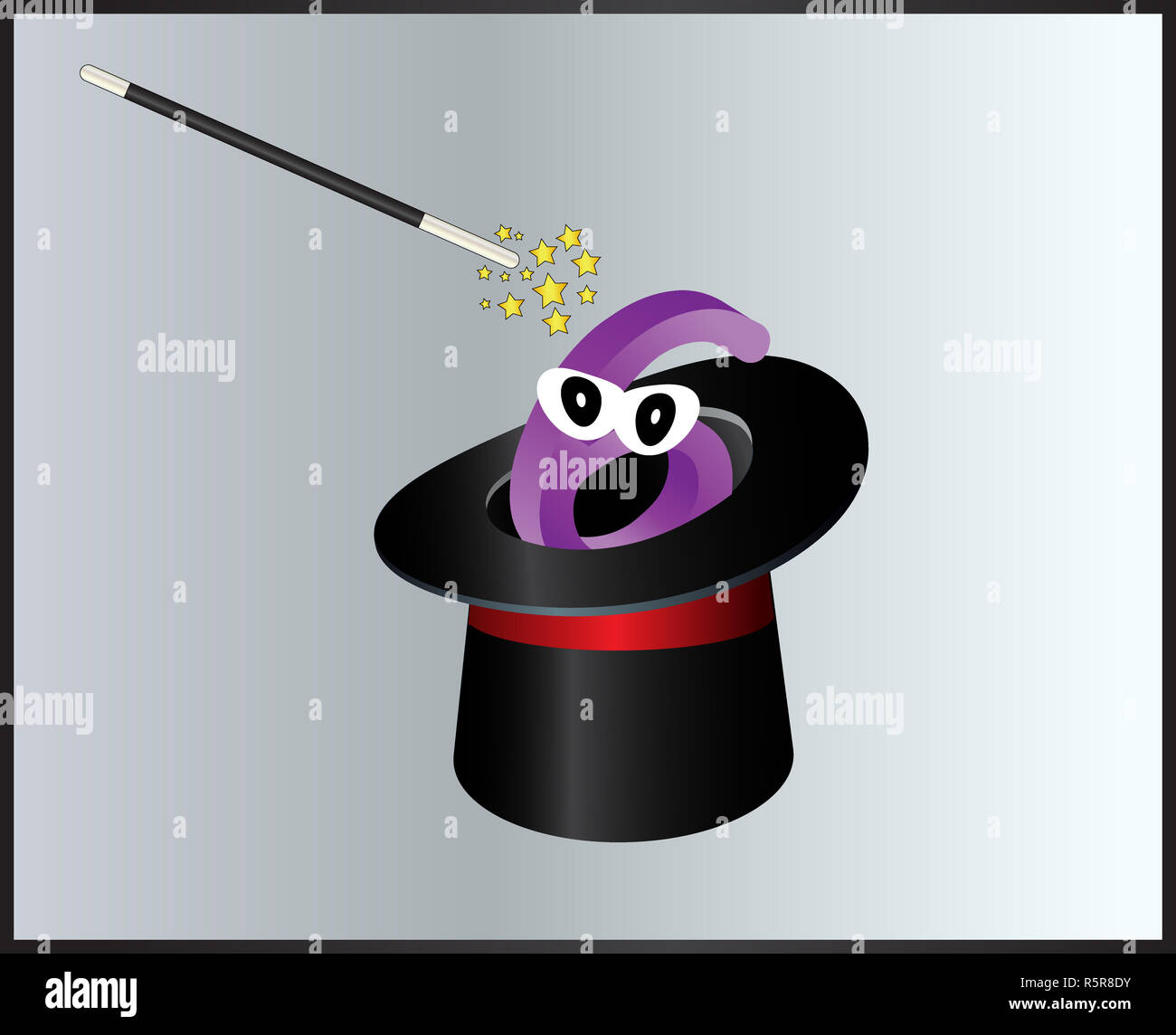 number magic hat and wand symbol icon design. Beautiful illustration ...