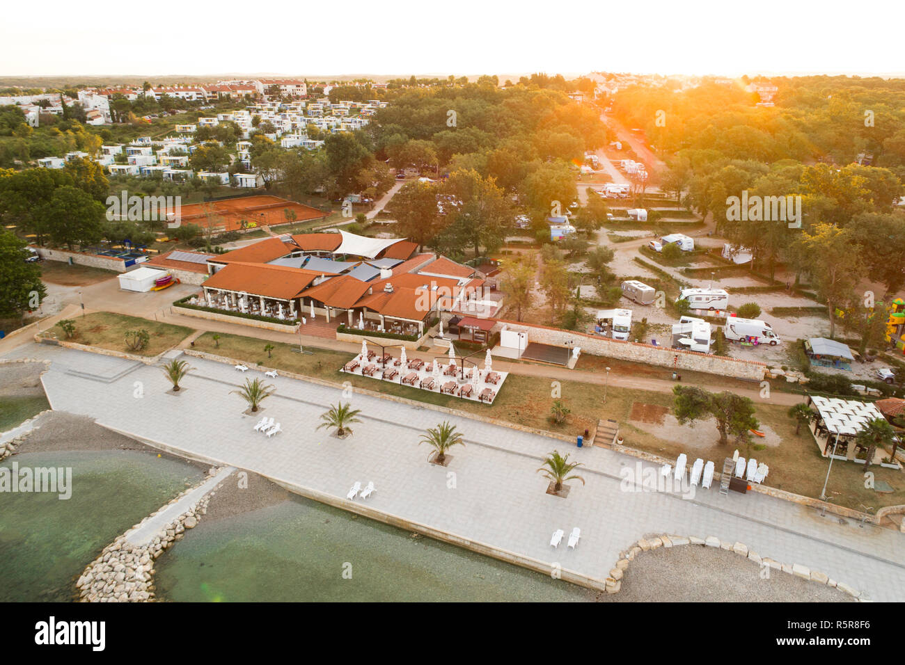 aerial photo of camping near novigrad,istria Stock Photo - Alamy