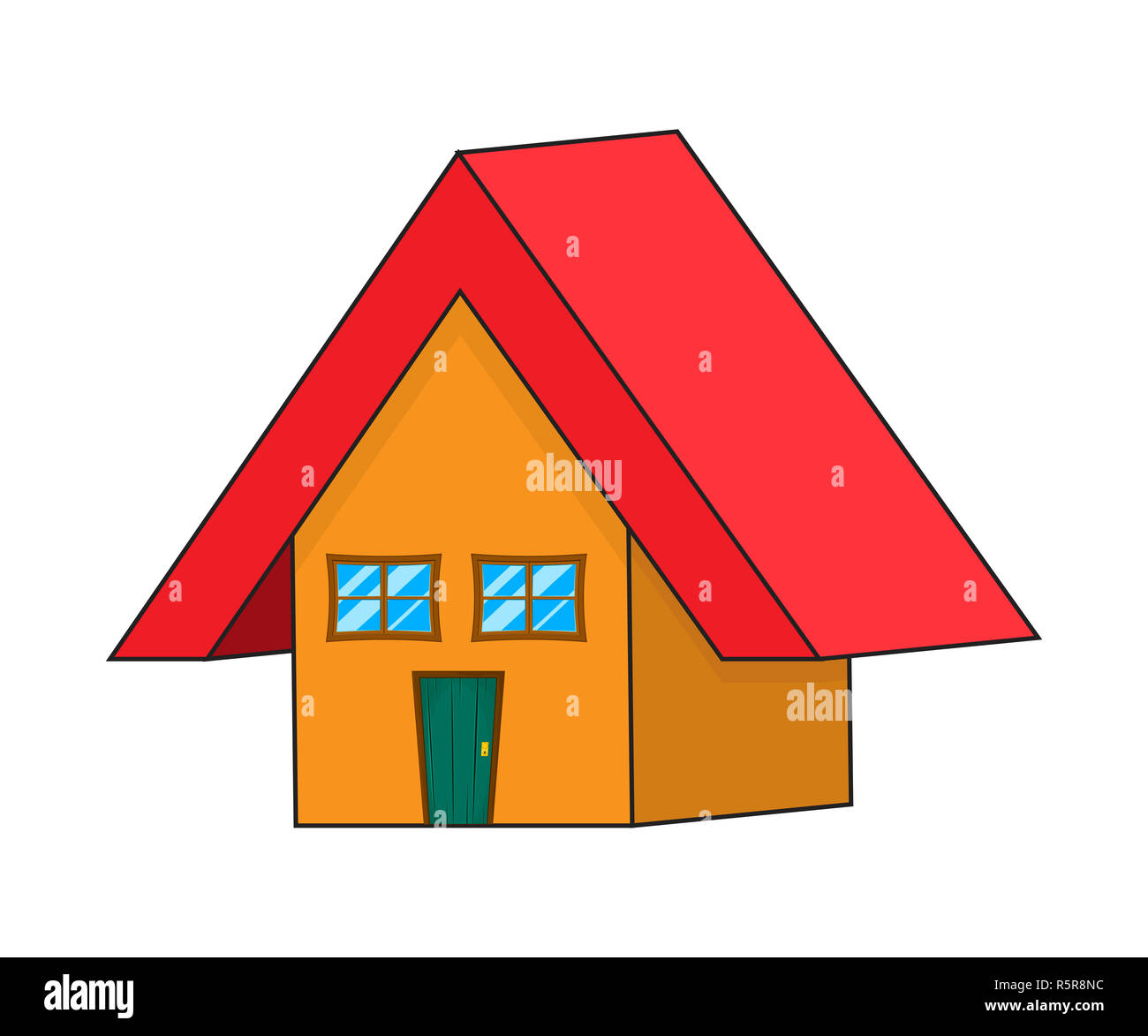 Triangle House Cartoon