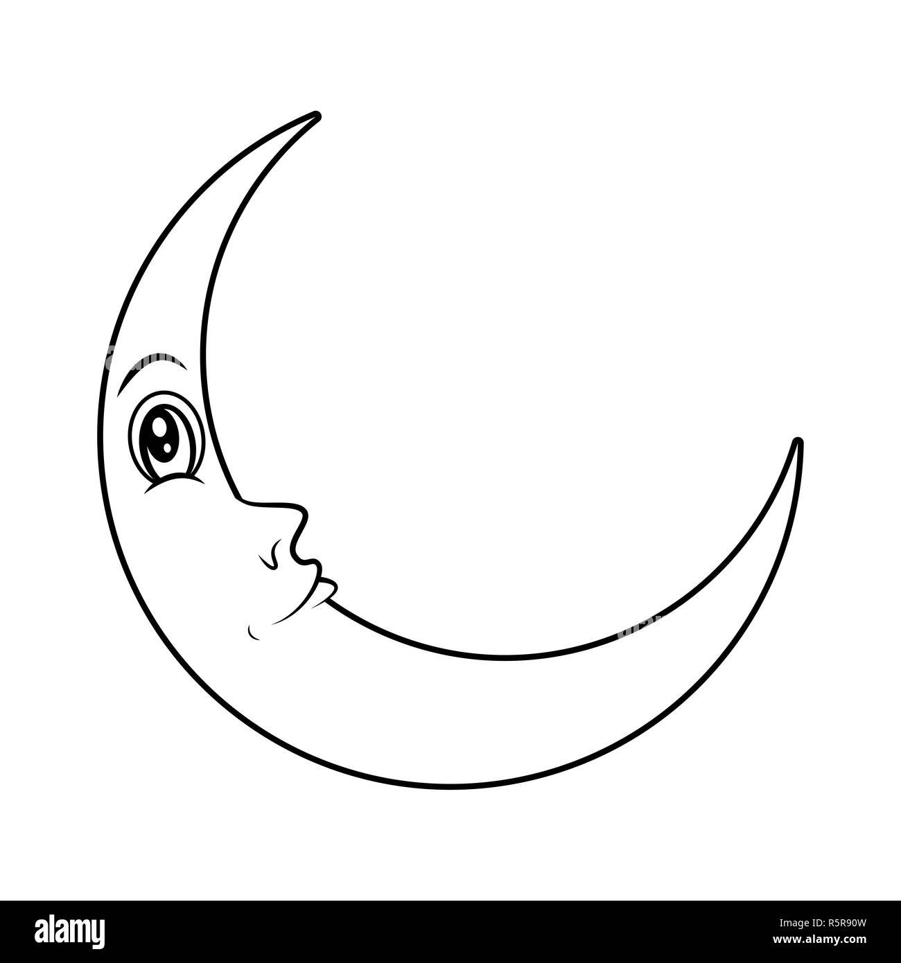 Crescent Moon Cartoon