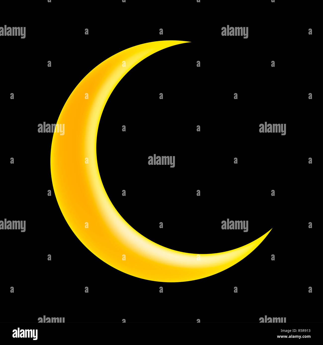 crescent moon vector symbol icon design Stock Photo - Alamy