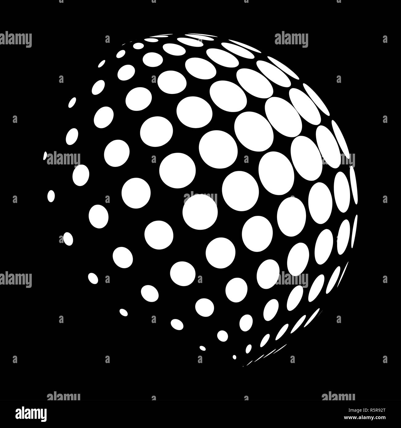 halftone globe logo vector symbol icon design Stock Photo - Alamy