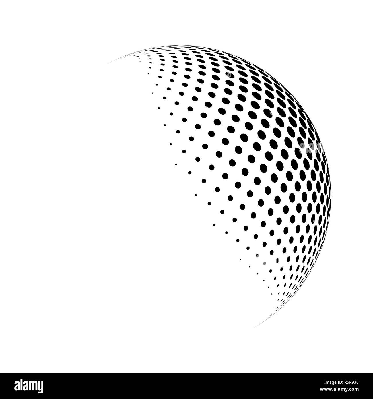 halftone globe logo vector symbol icon design Stock Photo - Alamy