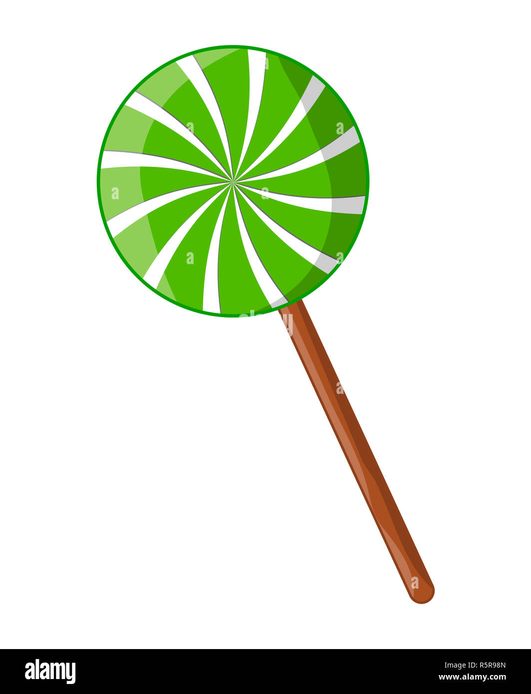 Round peppermint candy stick Cut Out Stock Images & Pictures - Alamy