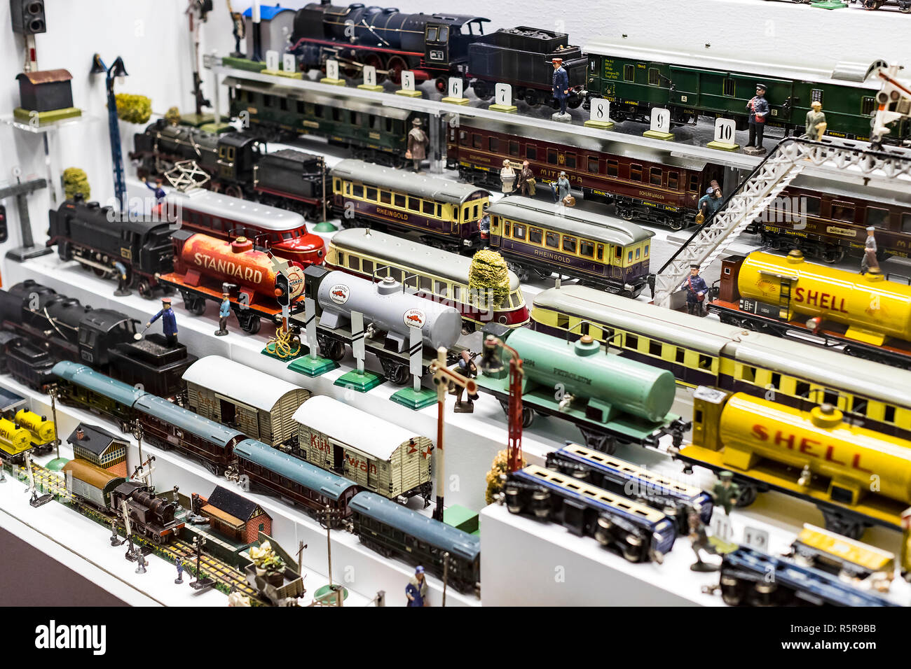 MUNICH, GERMANY - NOVEMBER 23, 2018 : Collection of toys in the Toy ...