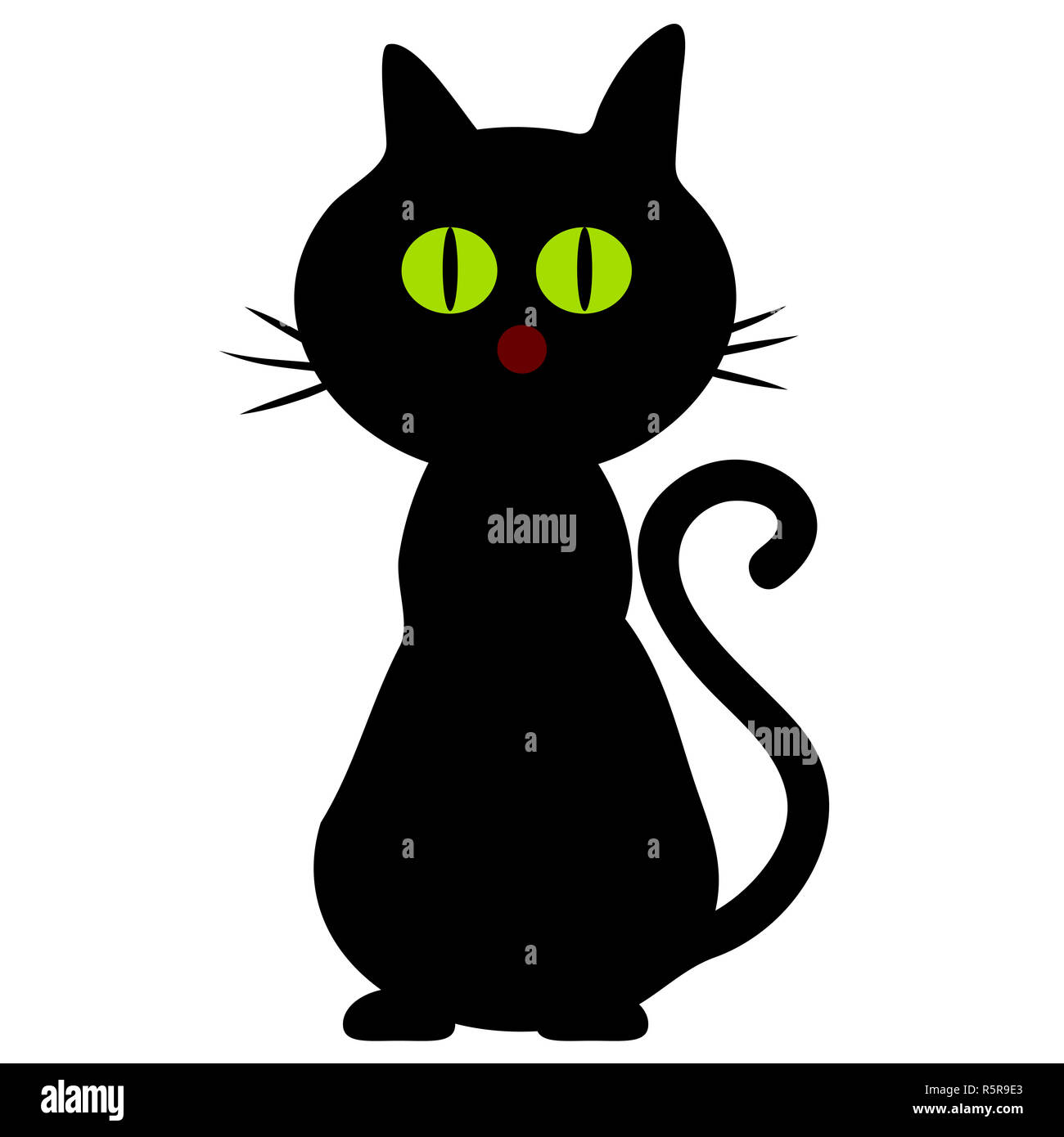 halloween creepy scary witches cat vector symbol icon design Stock ...