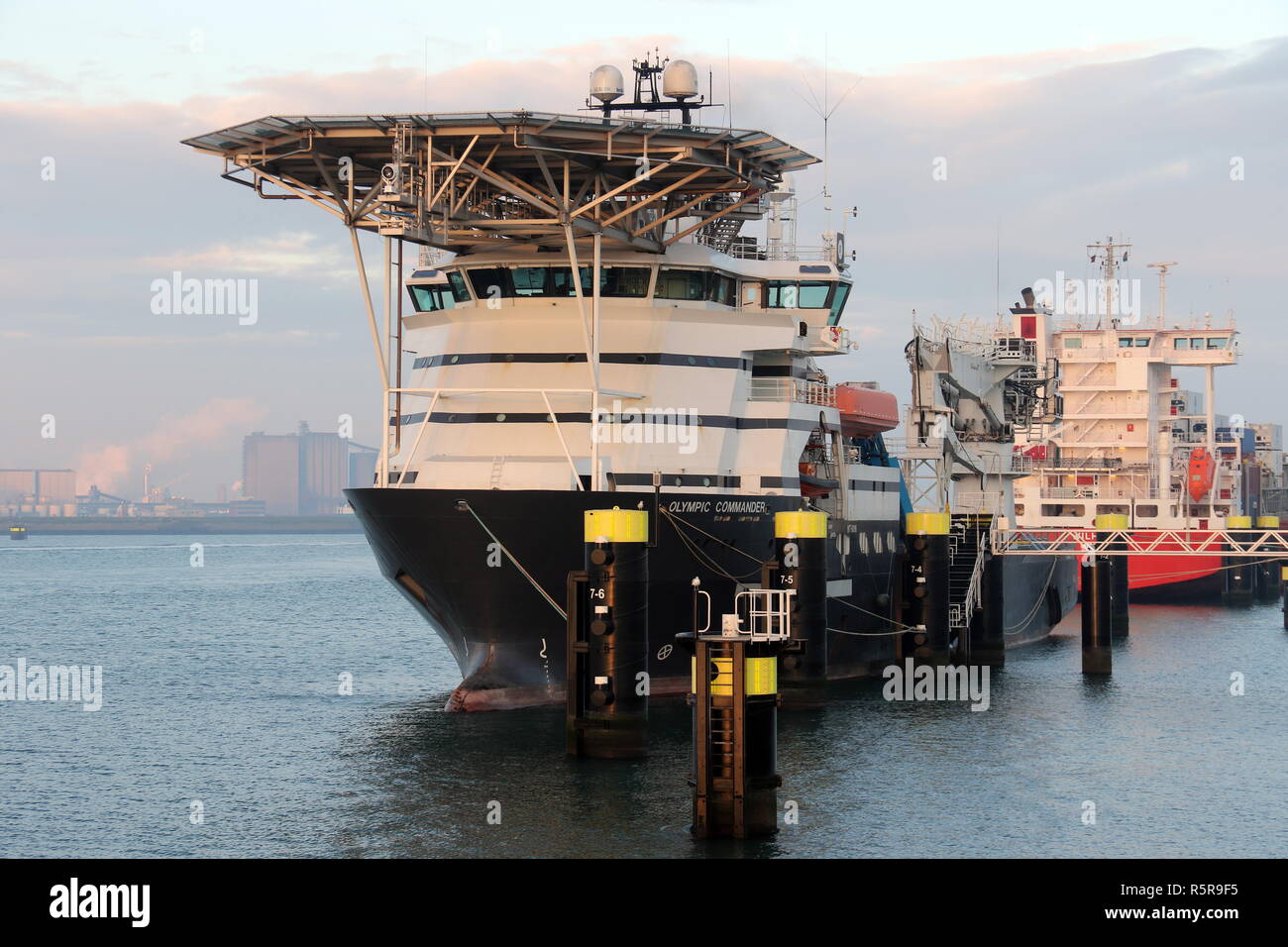 The offshore supply vessel Olympic Commander is on 23 November 2018 in ...