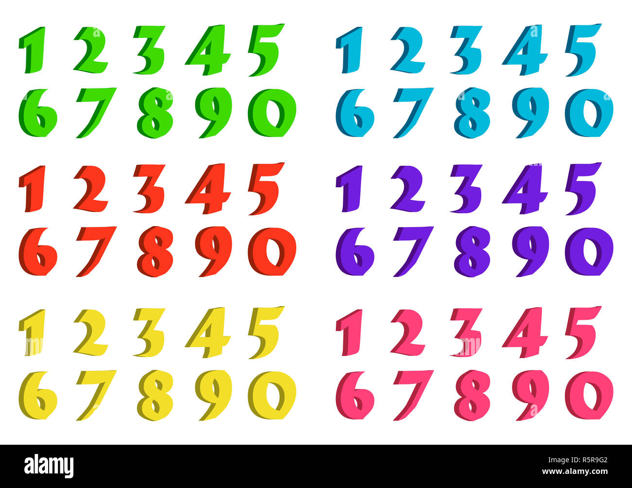 Graphic Of The Numbers 1 To 9 High Resolution Stock Photography and ...
