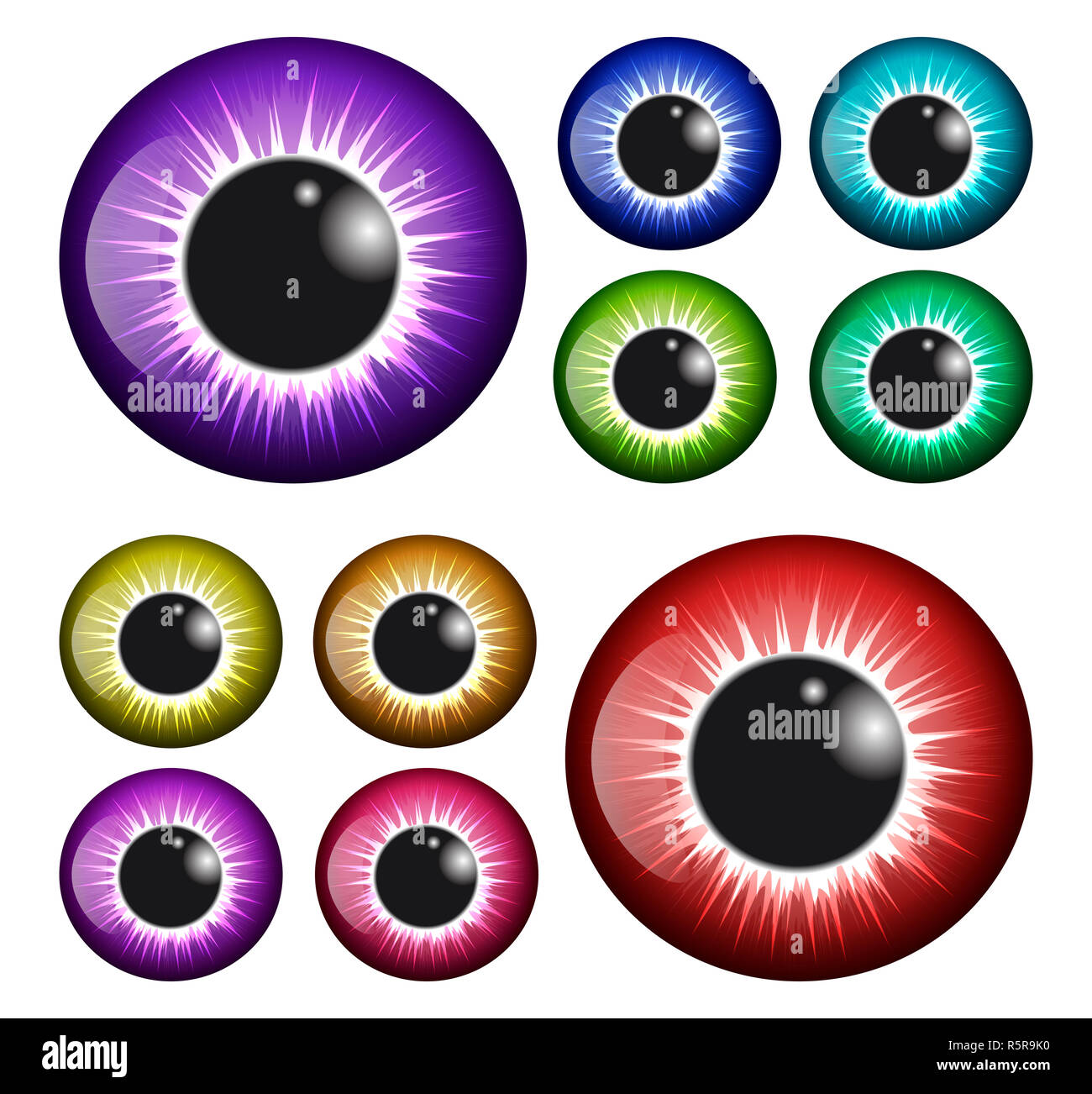 eye, pupil, iris, vector symbol icon design. Beautiful illustration ...