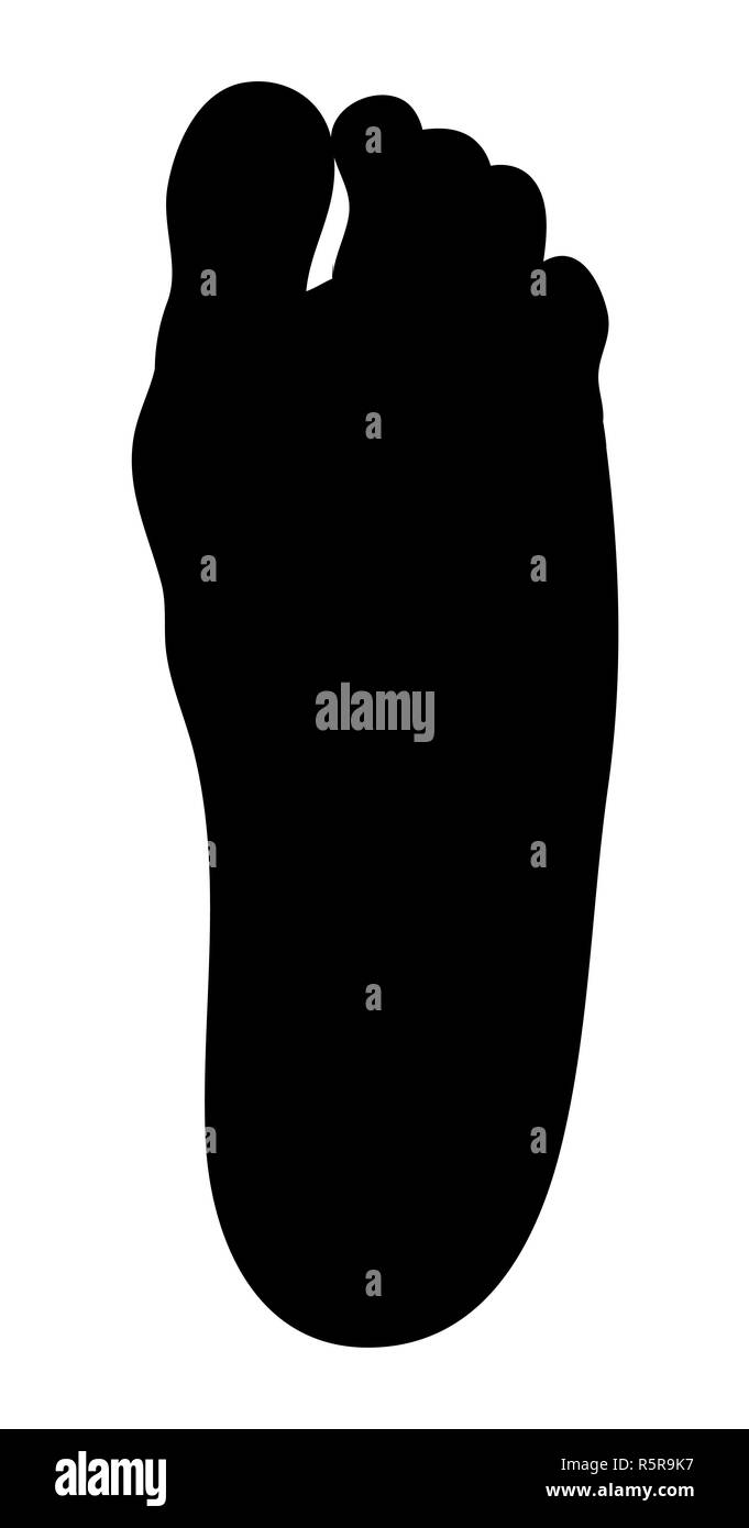 bare foot silhouette vector symbol icon design Stock Photo - Alamy