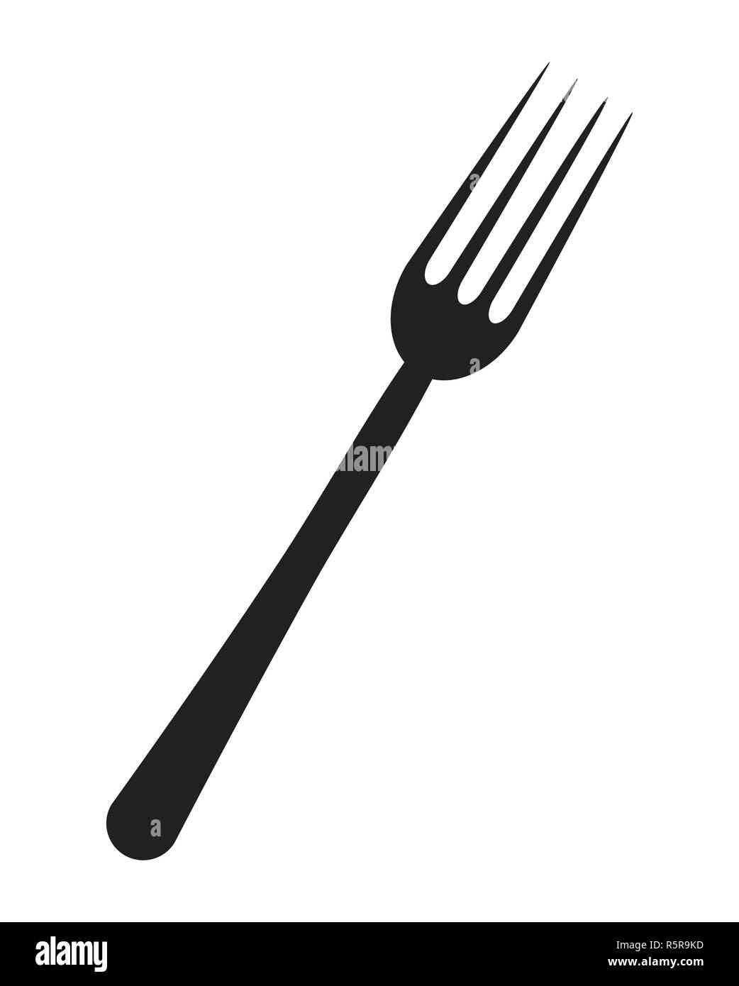 kitchen fork vector symbol icon design Stock Photo - Alamy