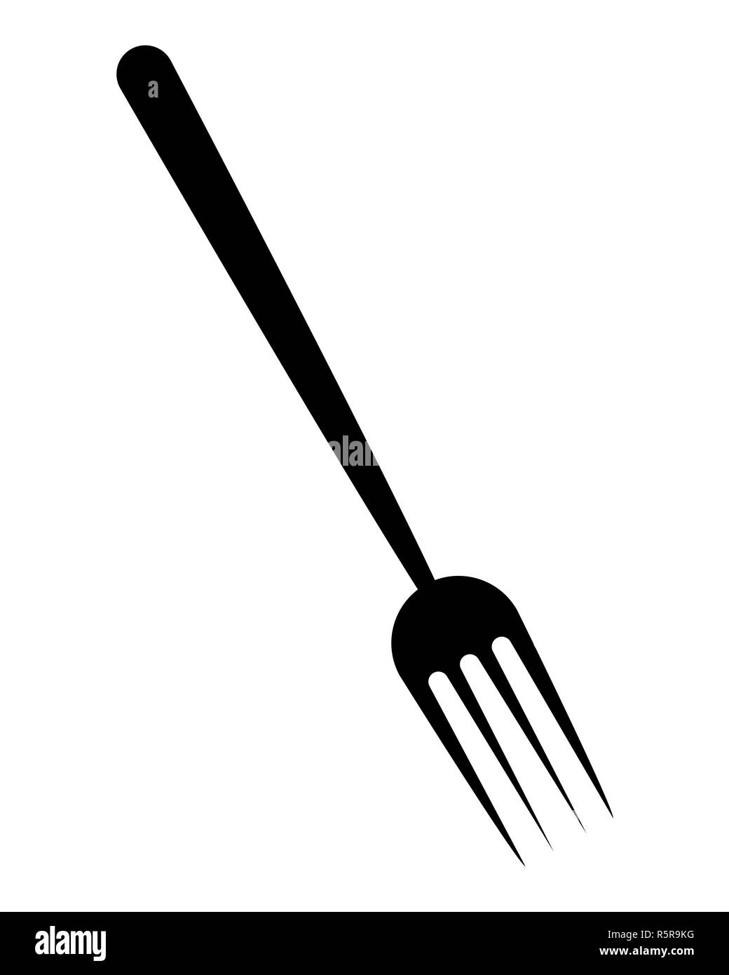 kitchen fork vector symbol icon design Stock Photo - Alamy