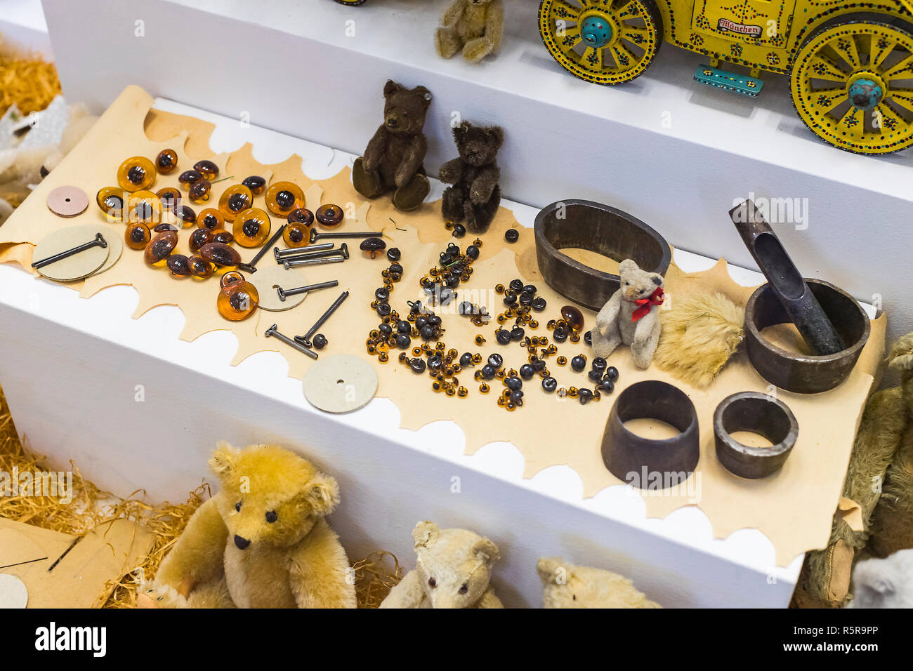 MUNICH, GERMANY - NOVEMBER 23, 2018 : Collection of toys in the Toy ...