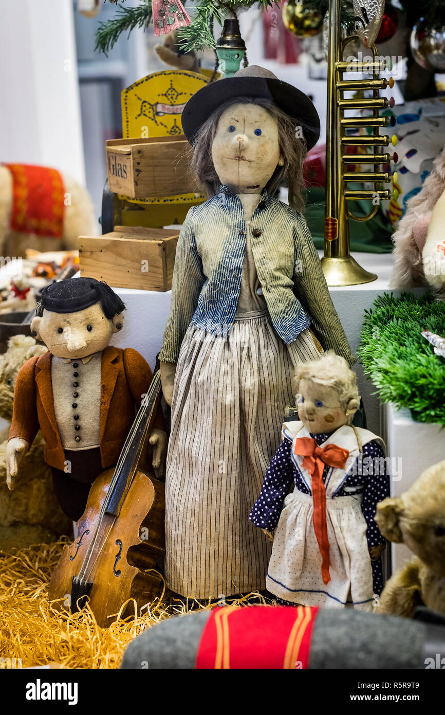 MUNICH, GERMANY - NOVEMBER 23, 2018 : Collection of toys in the Toy ...