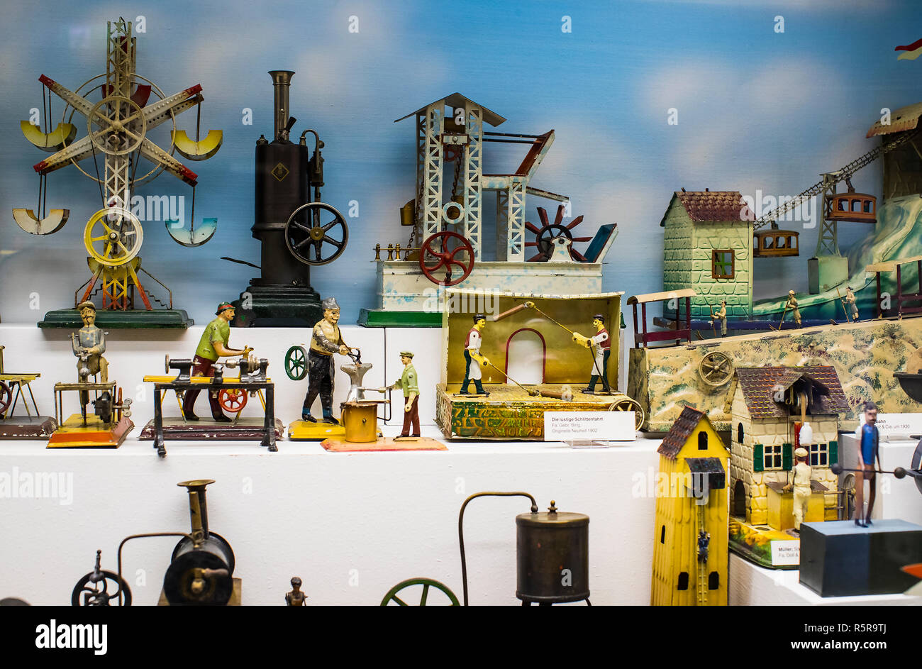 MUNICH, GERMANY - NOVEMBER 23, 2018 : Collection of toys in the Toy ...