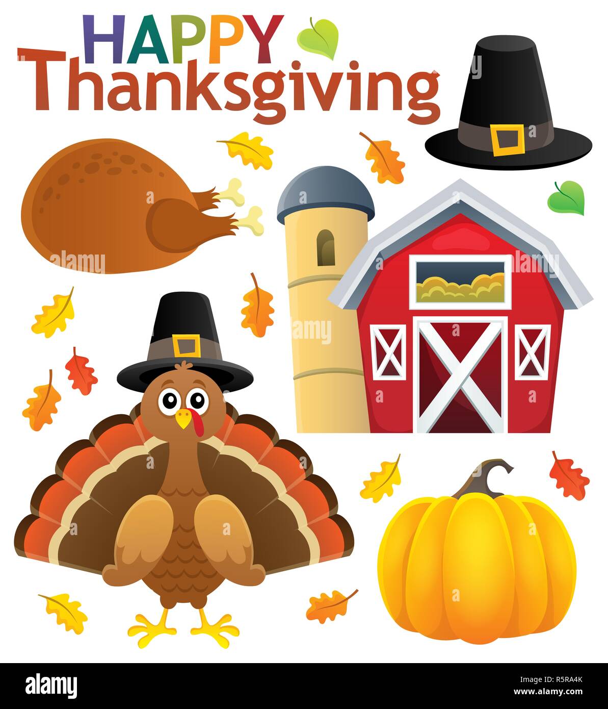 Thanksgiving theme collection 2 Stock Photo - Alamy