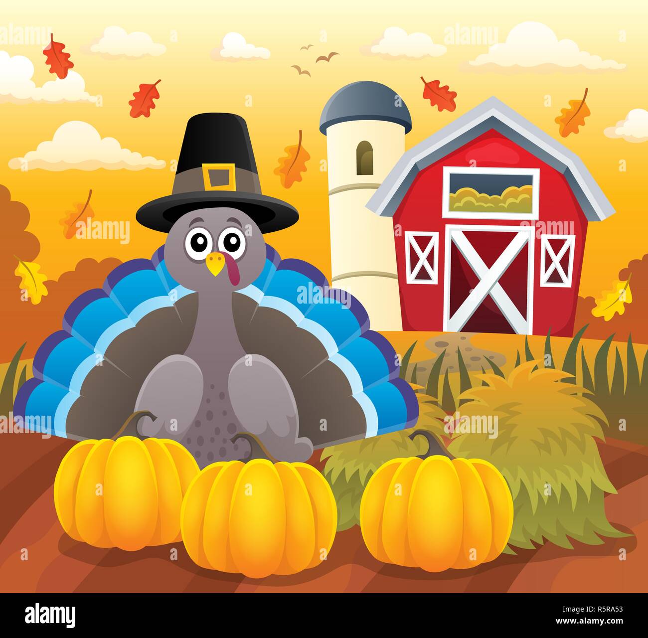 Illustration turkey feathers hi-res stock photography and images - Alamy