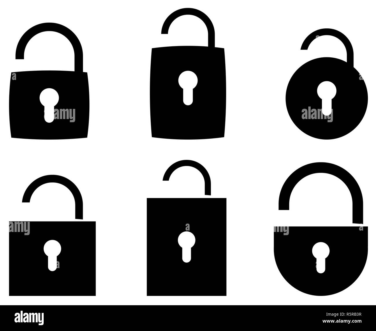 Transparent lock Black and White Stock Photos & Images - Alamy