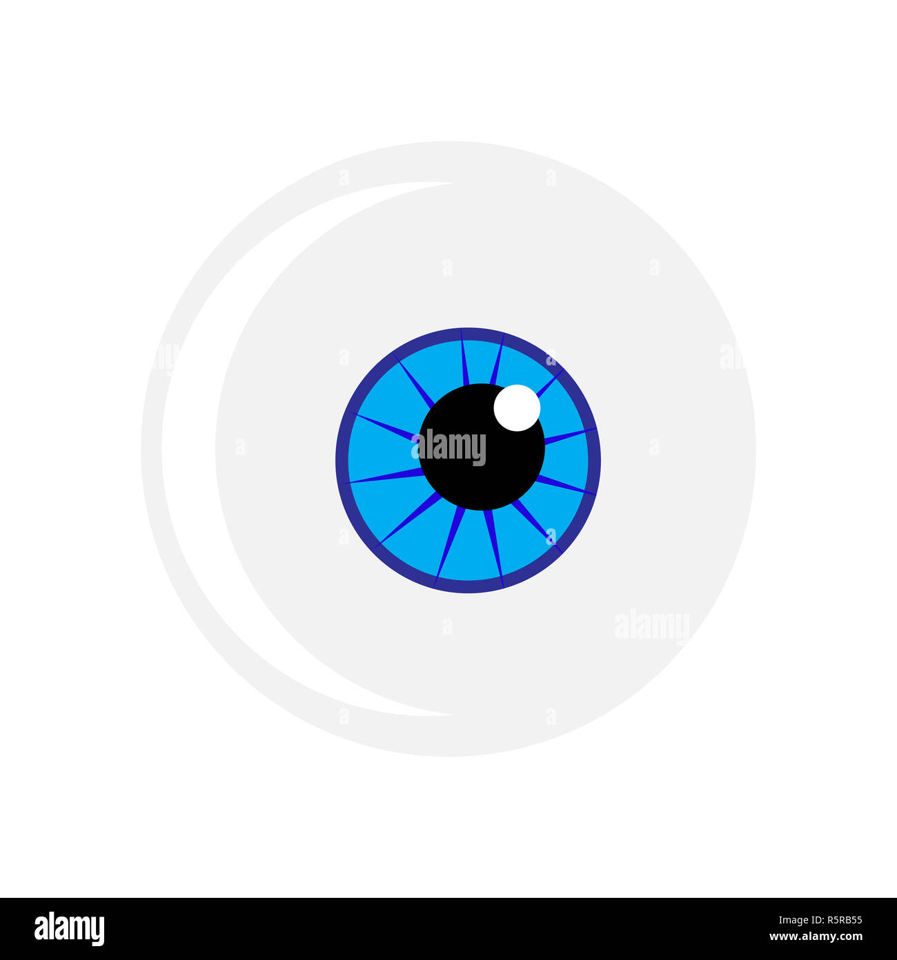 Halloween eyeball vector symbol. Blue eye illustration isolated on ...