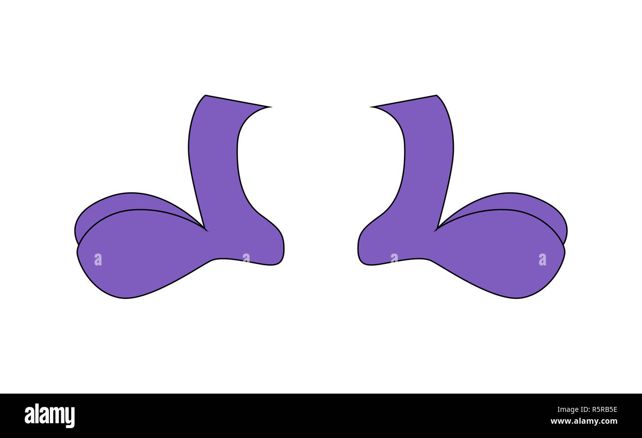 legs, feet cartoon vector illustration isolated on white background ...