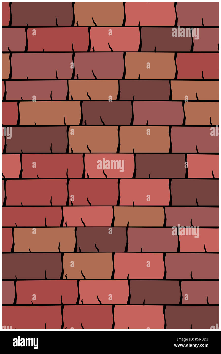 Vector texture illustration of Seamless red clay roof tiles, slate ...