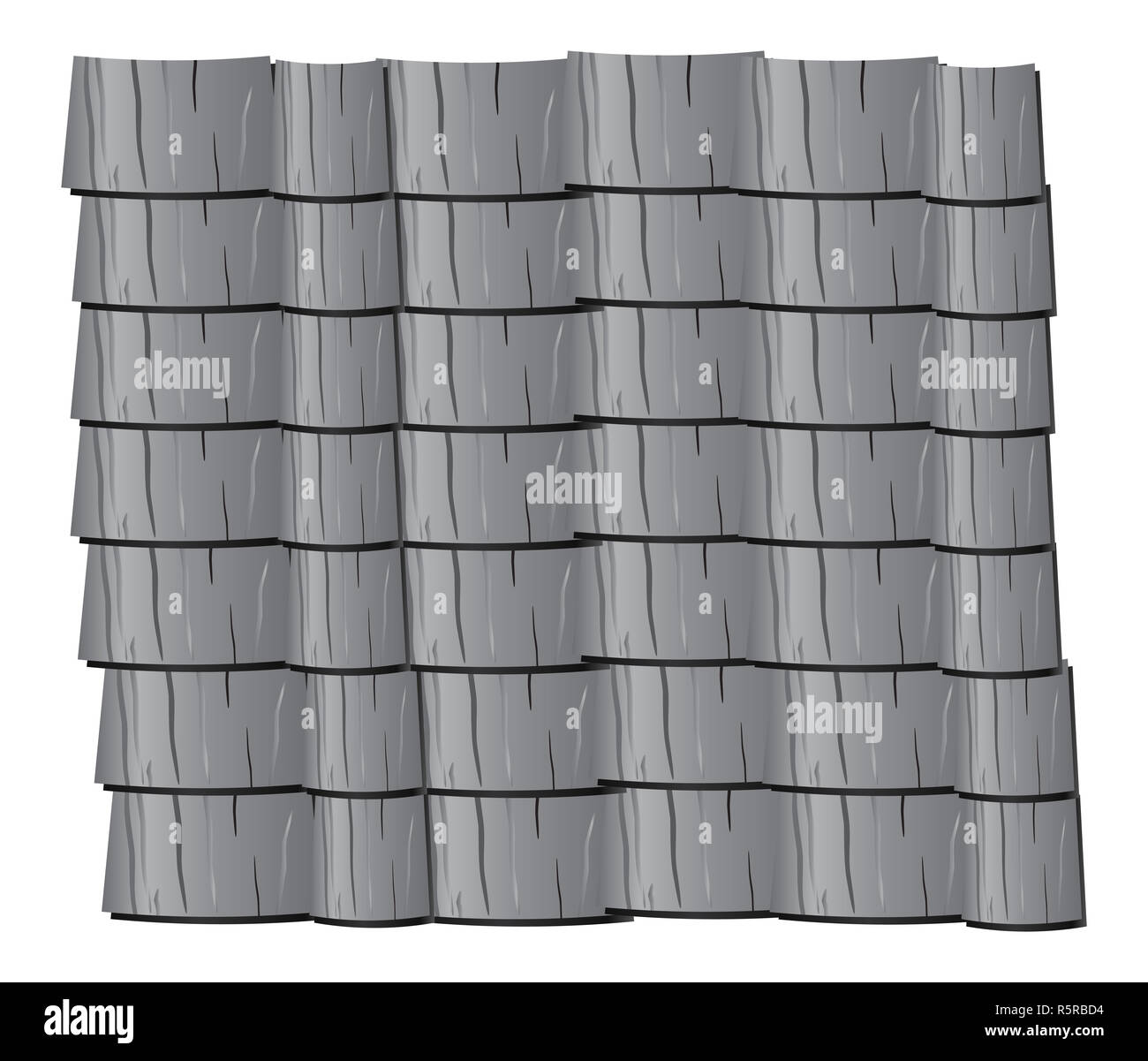Vector texture illustration of grey clay roof tiles, slate Stock Photo ...
