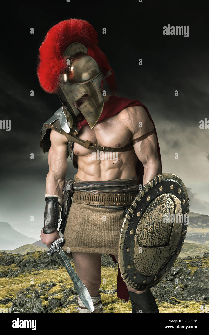 Ancient soldier or Gladiator Stock Photo - Alamy