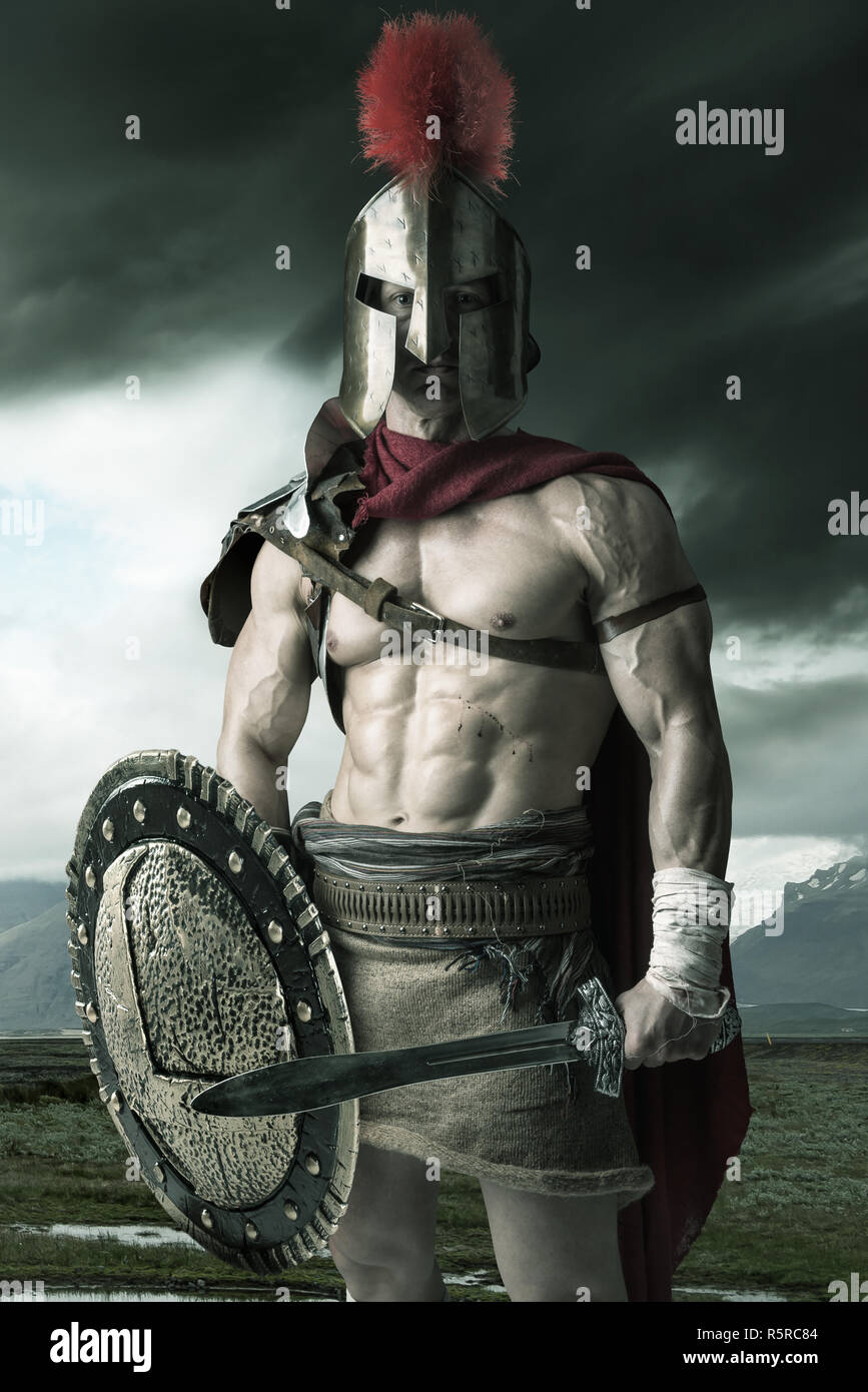 Ancient soldier or Gladiator Stock Photo - Alamy