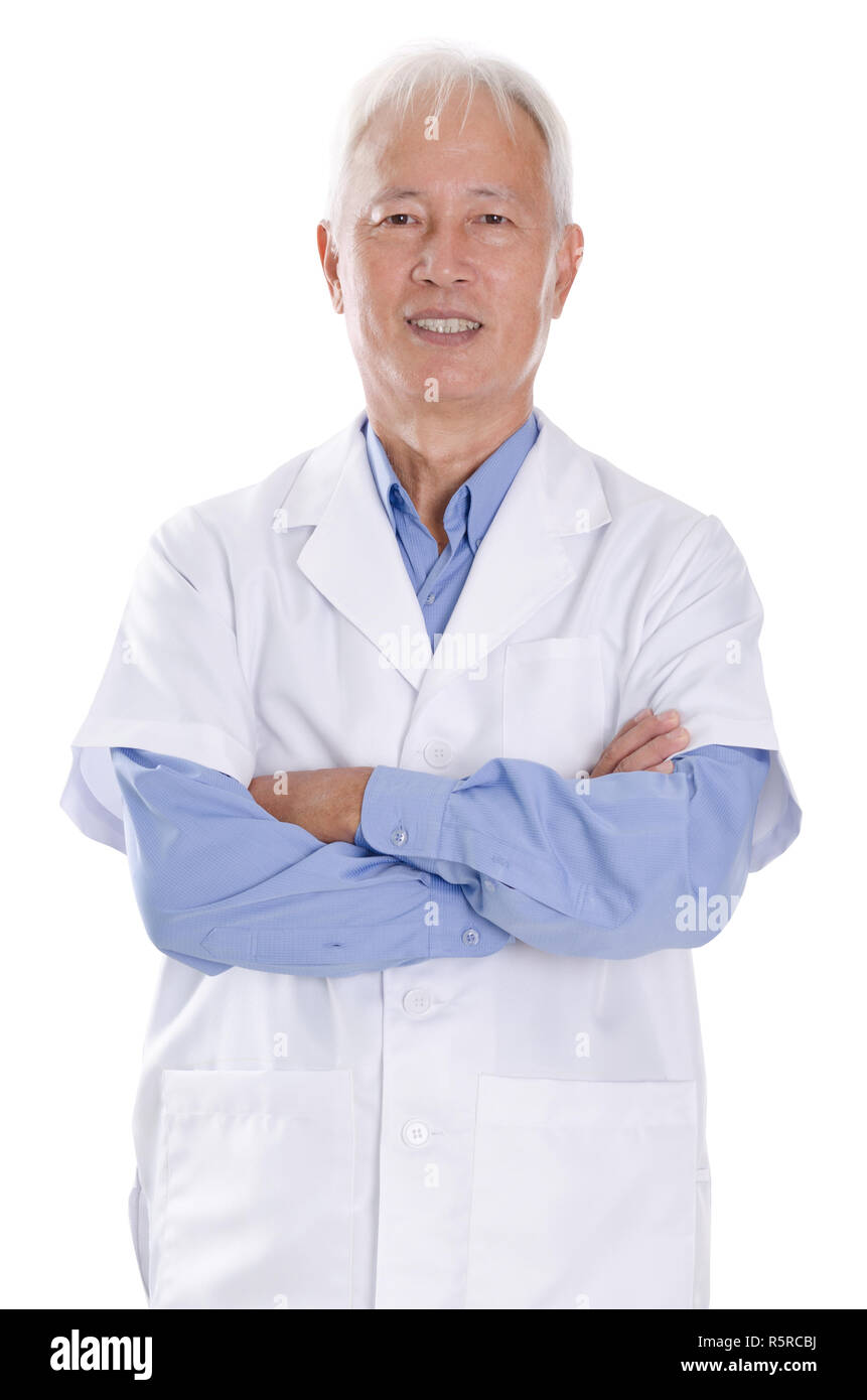 Old man in lab uniform Stock Photo - Alamy