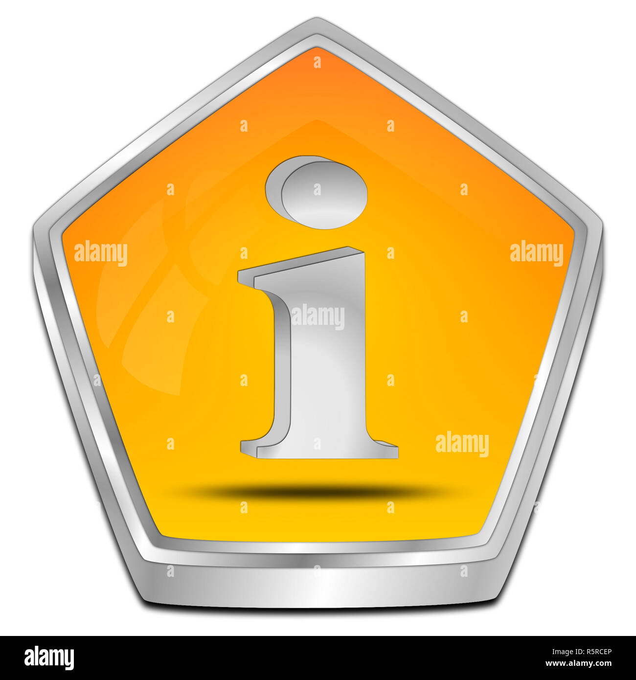 orange Information Button - 3D illustration Stock Photo - Alamy