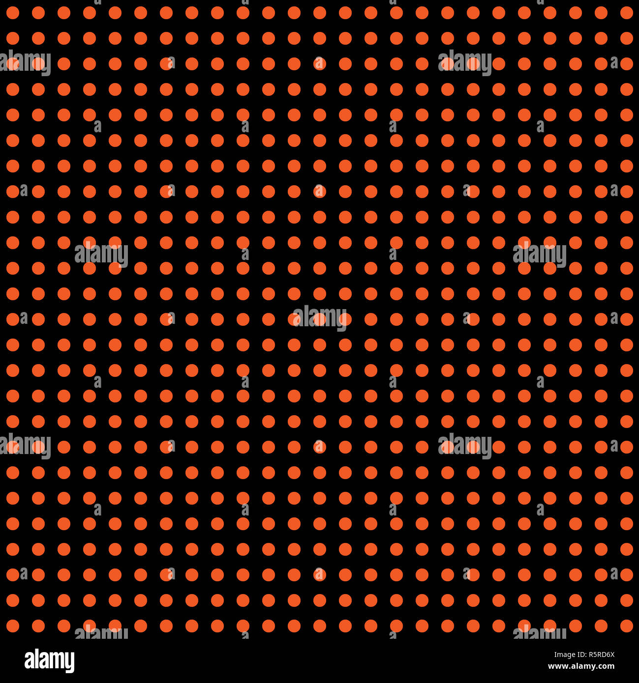 Halloween vector polka dot background. Orange and black dark endless ...